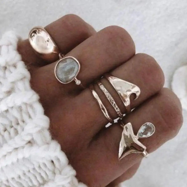 Vintage Ocean Silver Set Rings – KatieLucy