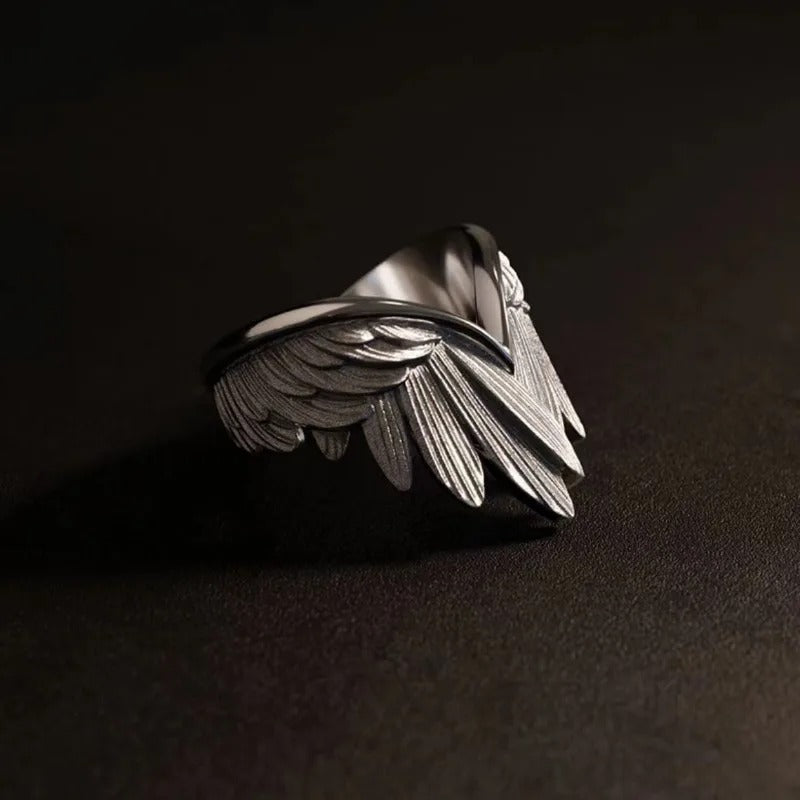 Vintage Silver Angel Wing Adjustable Ring – KatieLucy